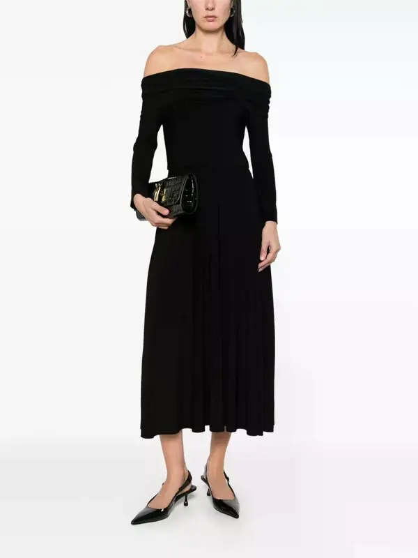 Norma Kamali Three-quarter Sleeve Midi Dress