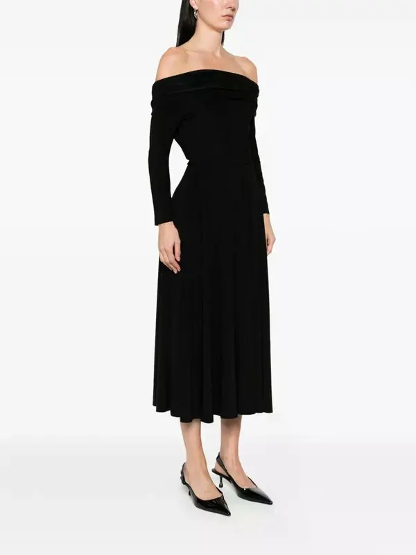Norma Kamali Three-quarter Sleeve Midi Dress