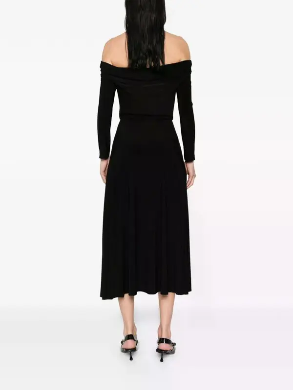 Norma Kamali Three-quarter Sleeve Midi Dress