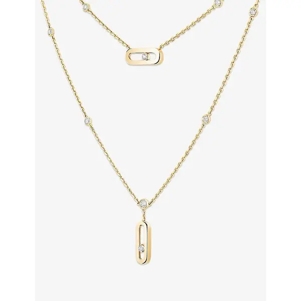 Messika Move Uno 2-row Diamond Necklace - Yellow