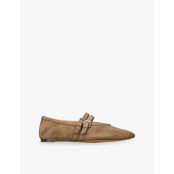 Steve Madden Lydia Suede Ballet Flats - Mid Brown