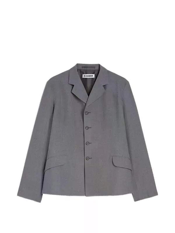 JIL SANDER Poplin Blazer - Grey