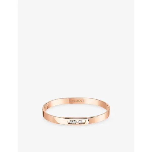 Messika Move Noa 18ct Gold And Diamond Bangle Bracelet - Pink