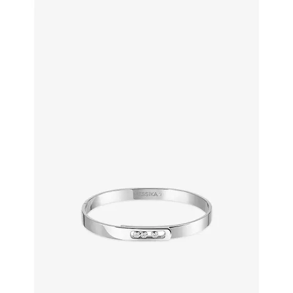 Messika Move Noa Diamond Bangle Bracelet - White