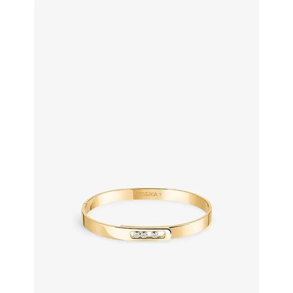 Messika Move Noa 18ct Gold And Diamond Bangle Bracelet - Yellow
