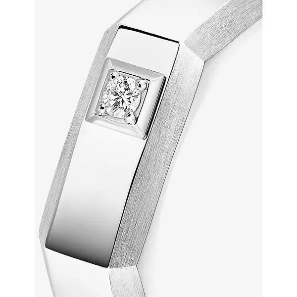 Messika Moderniste Medium 18ct Gold And Diamond Ring - White