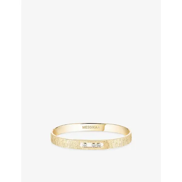 Messika Move Noa Chiseled Diamond Bangle Bracelet - Yellow