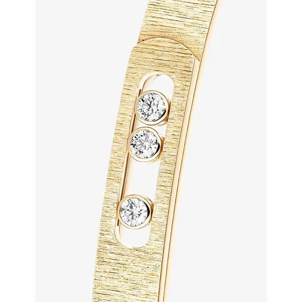 Messika Move Noa Chiseled Diamond Bangle Bracelet - Yellow