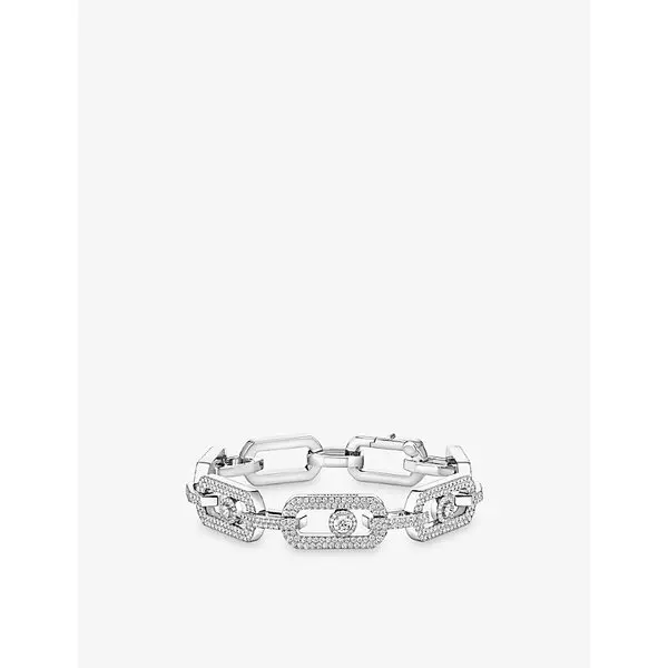 Messika So Move Xl Pavé Diamond Bracelet - White