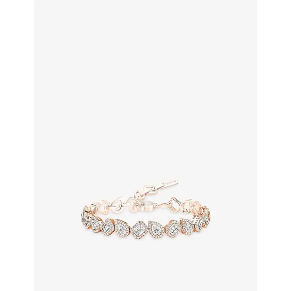 Messika My Twin 18ct Rose-gold And 3.59ct Diamond Tennis Bracelet - Pink