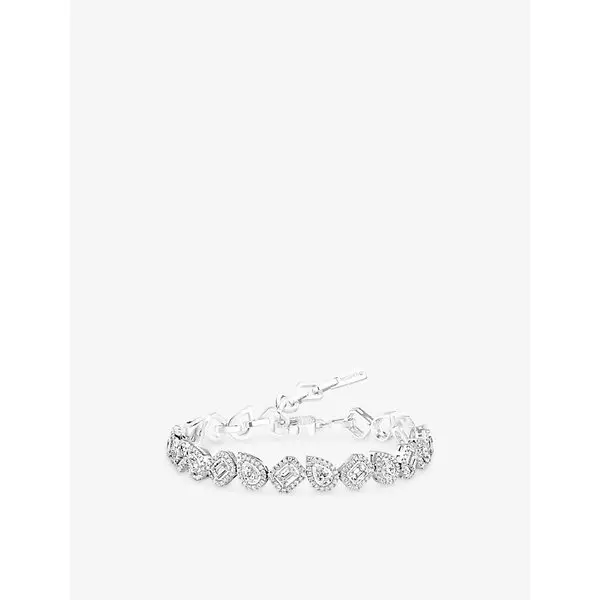 Messika My Twin 18ct Rose-gold And 3.59ct Diamond Tennis Bracelet - White