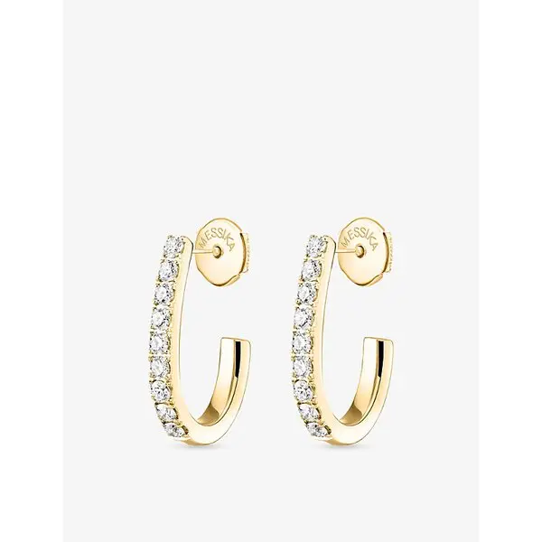 Messika Gatsby Small 18ct Gold And 0.17ct Diamond Hoop Earrings - Yellow
