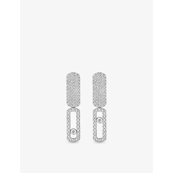 Messika Imperial Move Small 18ct Gold And 0.70ct Diamond Earrings - White