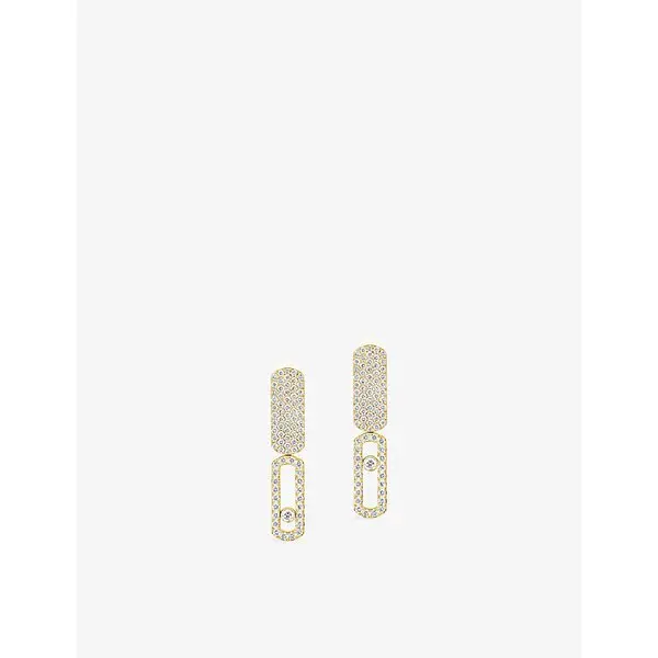 Messika Imperial Move Small 18ct Gold And 0.70ct Diamond Earrings - Yellow