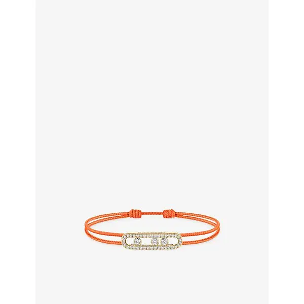 Messika 18ct Rose Gold And 0.26ct Diamond Cord Bracelet - Yellow