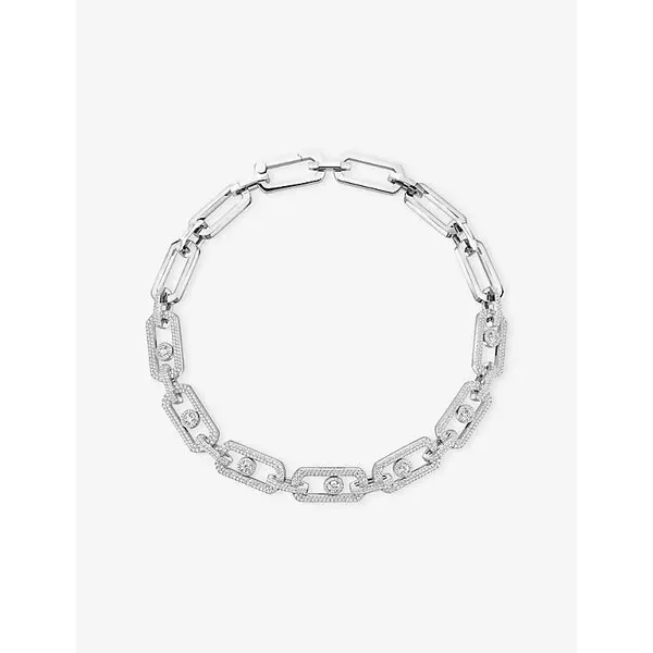Messika So Move Xl Pavé Diamond Necklace - White