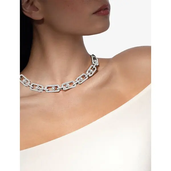 Messika So Move Xl Pavé Diamond Necklace