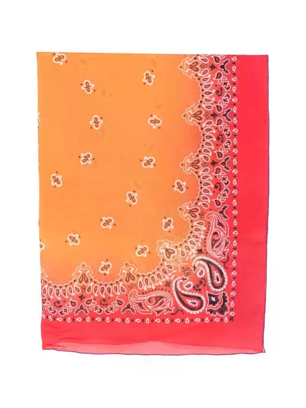 Destin Paisley Scarf - Orange
