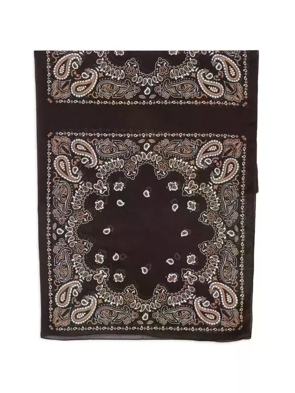 Destin Paisley Scarf - Brown