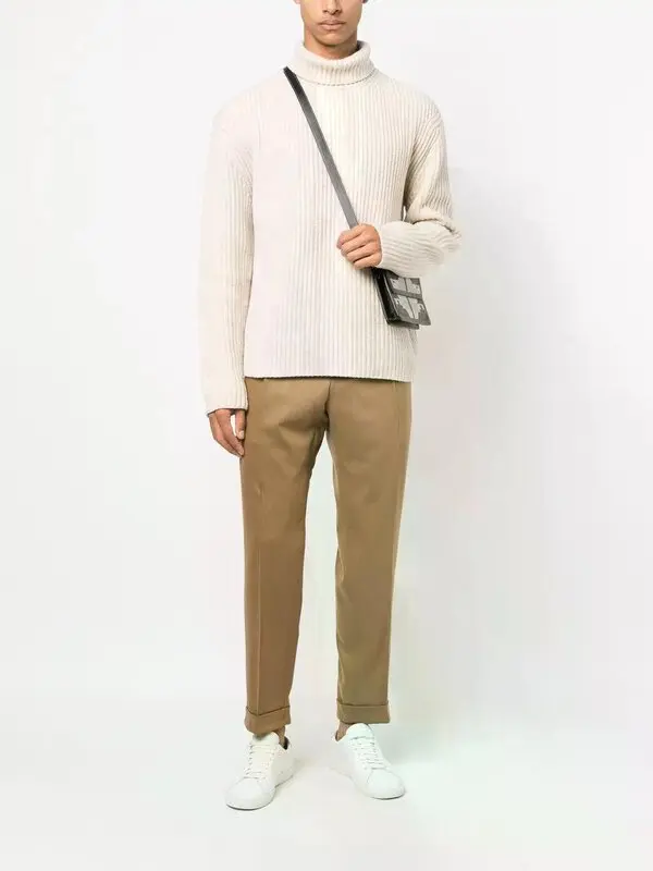 PT TORINO Cropped Tailored Trousers - Neutrals
