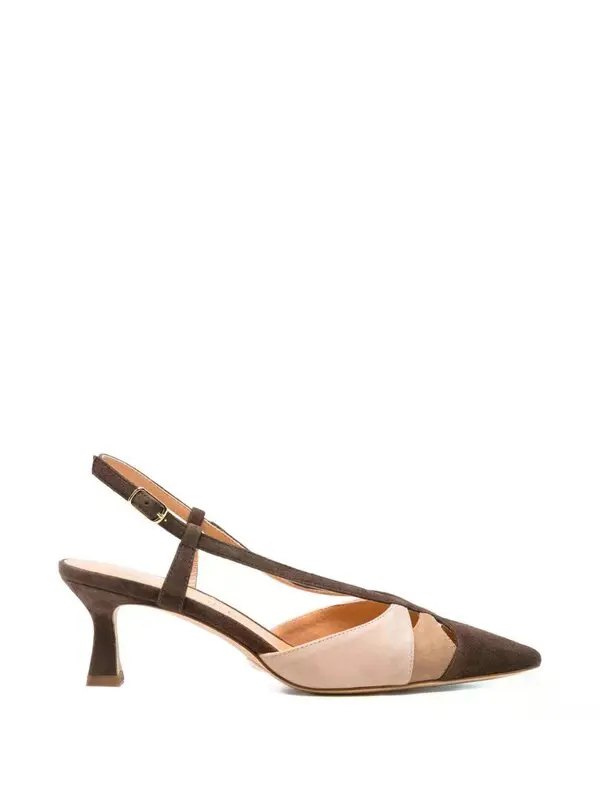 JULIE DEE Cut-out Slingback Pumps