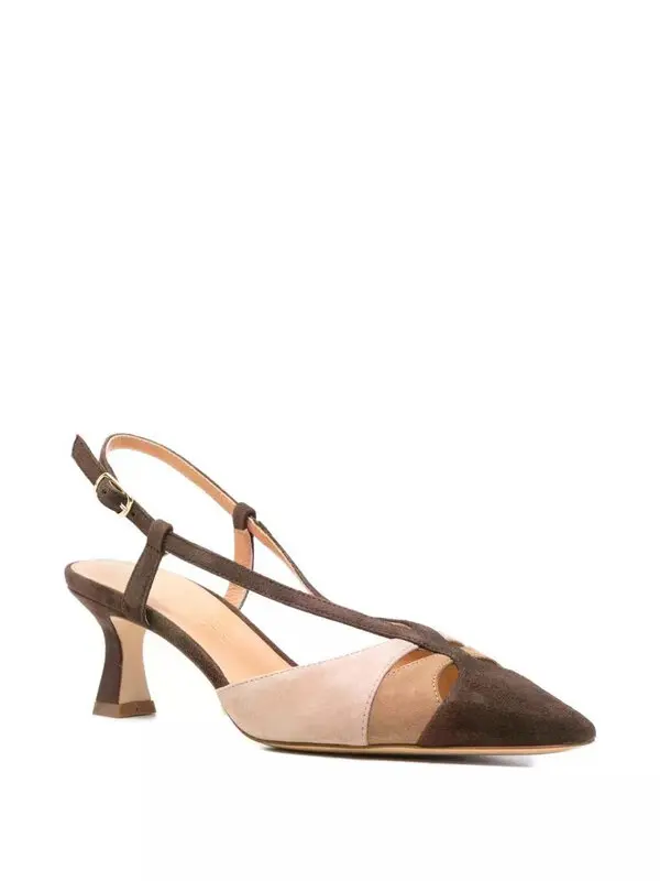 JULIE DEE Cut-out Slingback Pumps