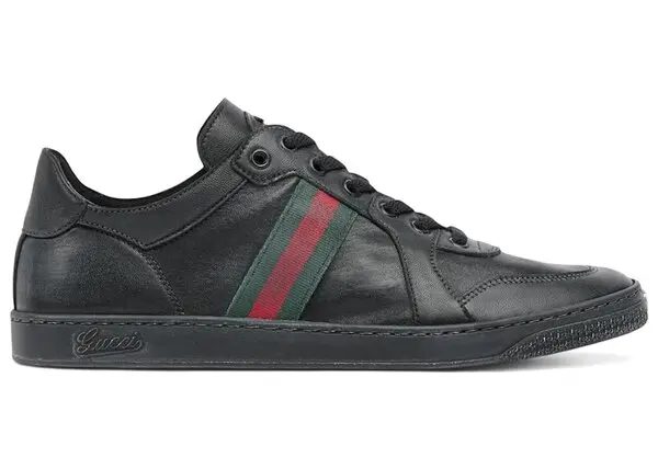 Gucci Stretch Leather Low-top Sneaker - Black