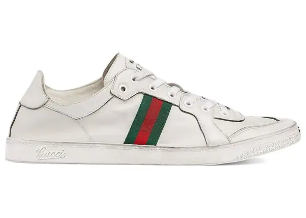 Gucci Stretch Leather Low-top Sneakers - White