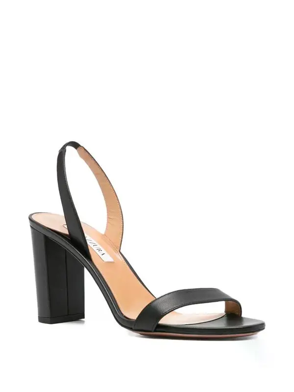 AQUAZZURA So Nude Block Sandals