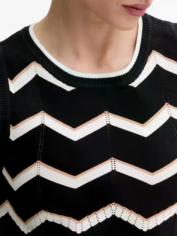 Dkny Patterned Knit Top