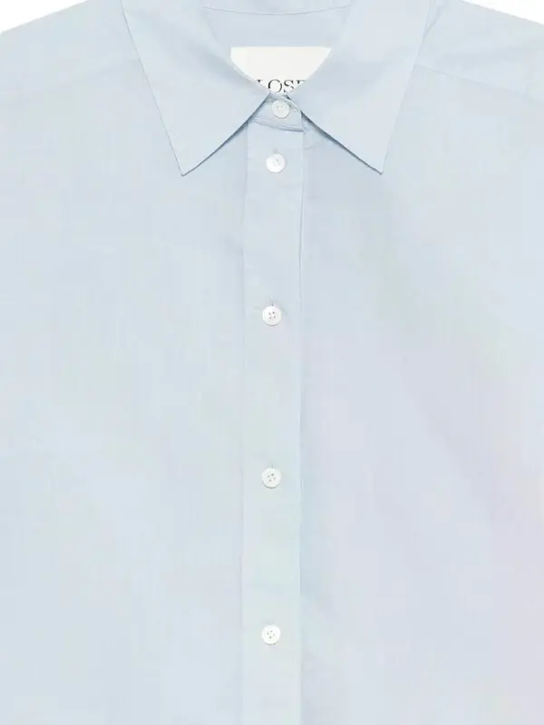 Closed Button-up Shirt - Blue