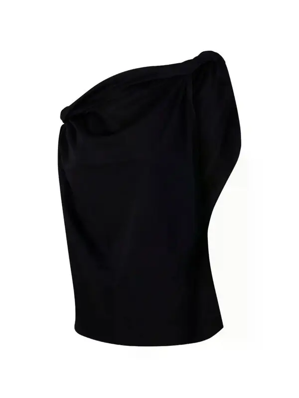 RÓHE Asymmetric Sculptural Top - Black