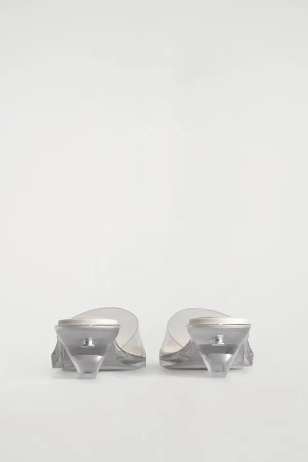 Cos Perspex Kitten-heel Mules - White