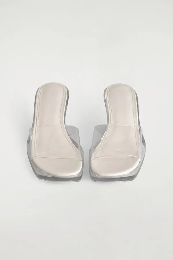 Cos Perspex Kitten-heel Mules