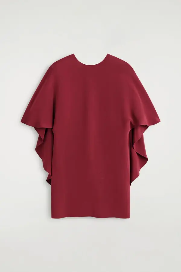 Cos Draped Silk Mini Dress