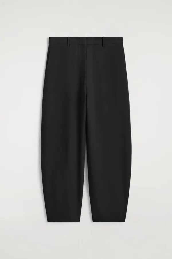 Cos Silk Tulip Trousers - Black