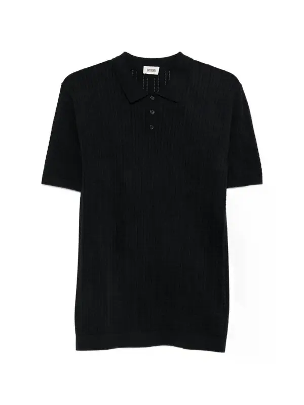 DRYKORN Triton Cable-knit Polo Shirt