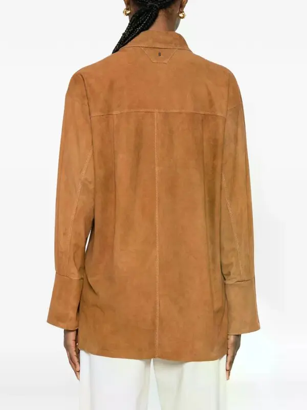 SALVATORE SANTORO Leather Shirt Jacket