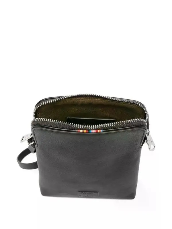 Paul Smith Embossed-logo Leather Messenger Bag