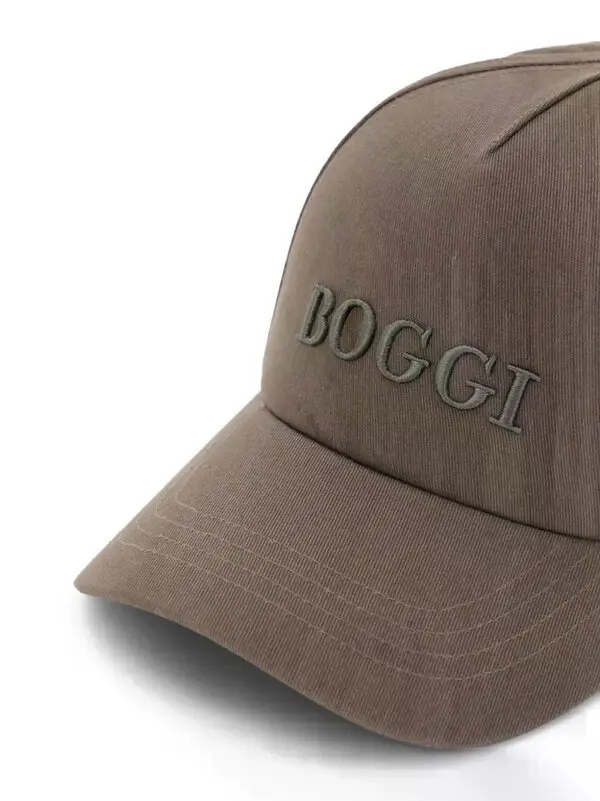 Boggi Milano Embroidered Cotton Baseball Cap - Brown
