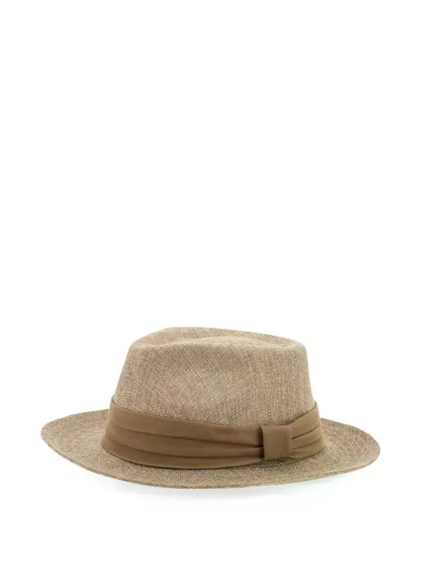 Boggi Milano Textured Brim Panama Hat