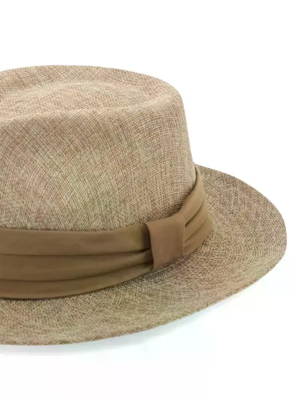 Boggi Milano Textured Brim Panama Hat