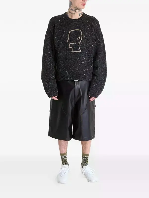 BRAIN DEAD Logo-embroidered Jumper