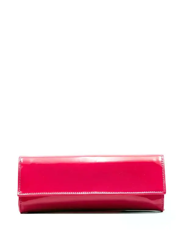 CASTAGNA Patent-finish Rectangular Clutch - Pink