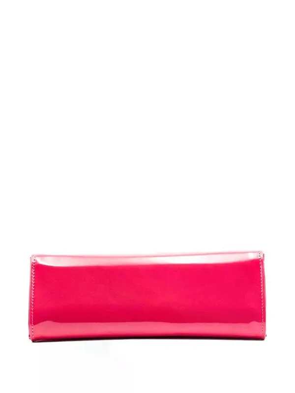 CASTAGNA Patent-finish Rectangular Clutch - Pink