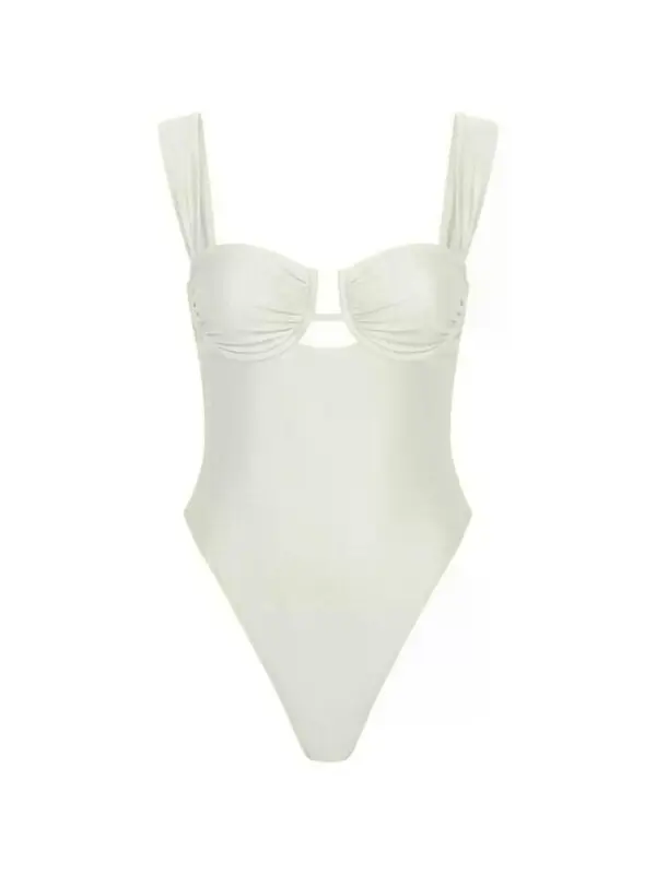 MONTCE X Elsa Hosk Bella Gathered Swimsuit - Blue