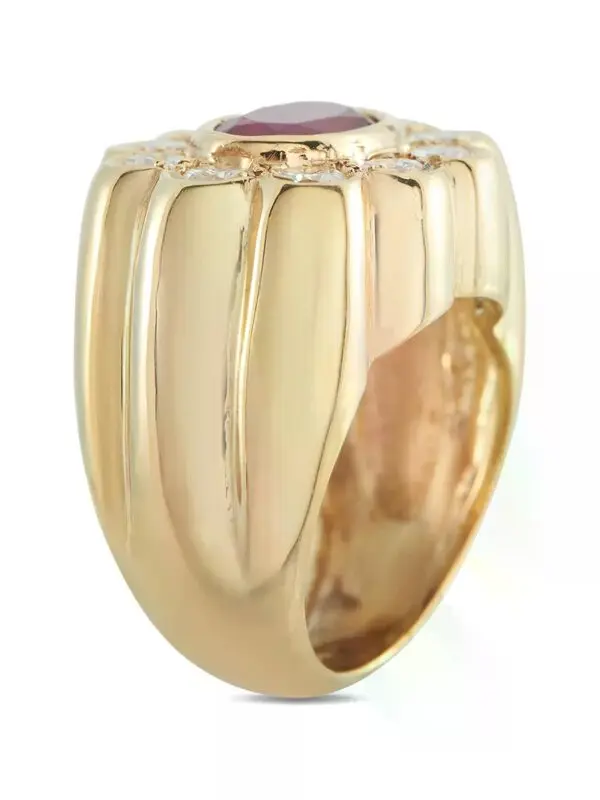 LB EXCLUSIVE 18k Yellow Diamond And Ruby Ring