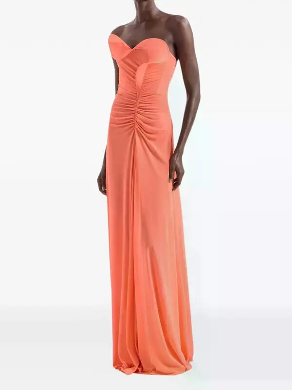 GENNY Gathered Strapless Dress
