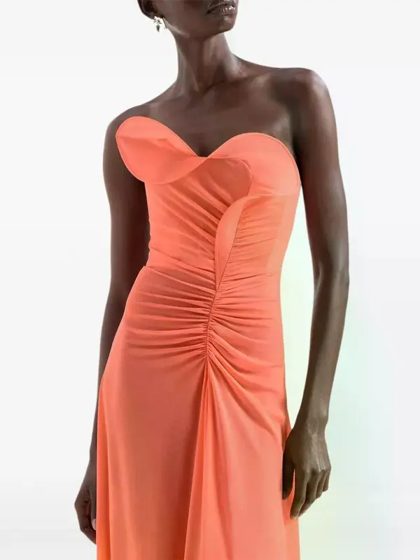 GENNY Gathered Strapless Dress