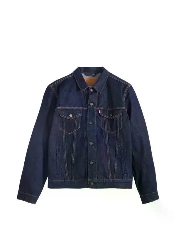 LEVI'S Classic Button Flap Patch Pockets Denim Jacket - Blue